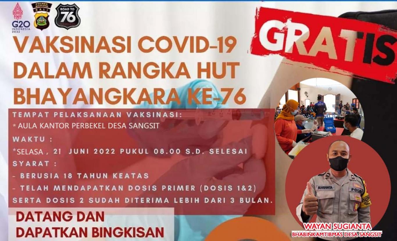 Kegiatan Vaksinasi Covid-19 Oleh Urkes Polres Buleleng di Kantor ...